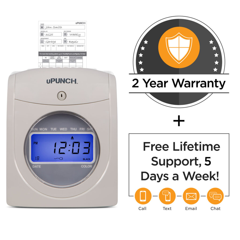 uPunch Calculating Punch Clock Bundle HN4500 - Canadian Time Systems